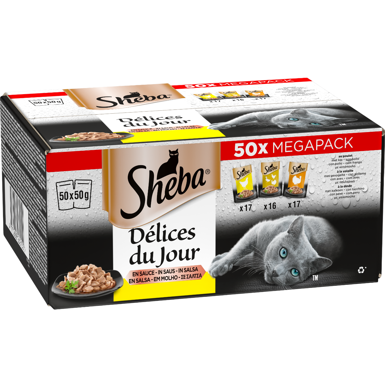 Sheba Délices du Jour in Saus Mega-Pack 50 x 50 g